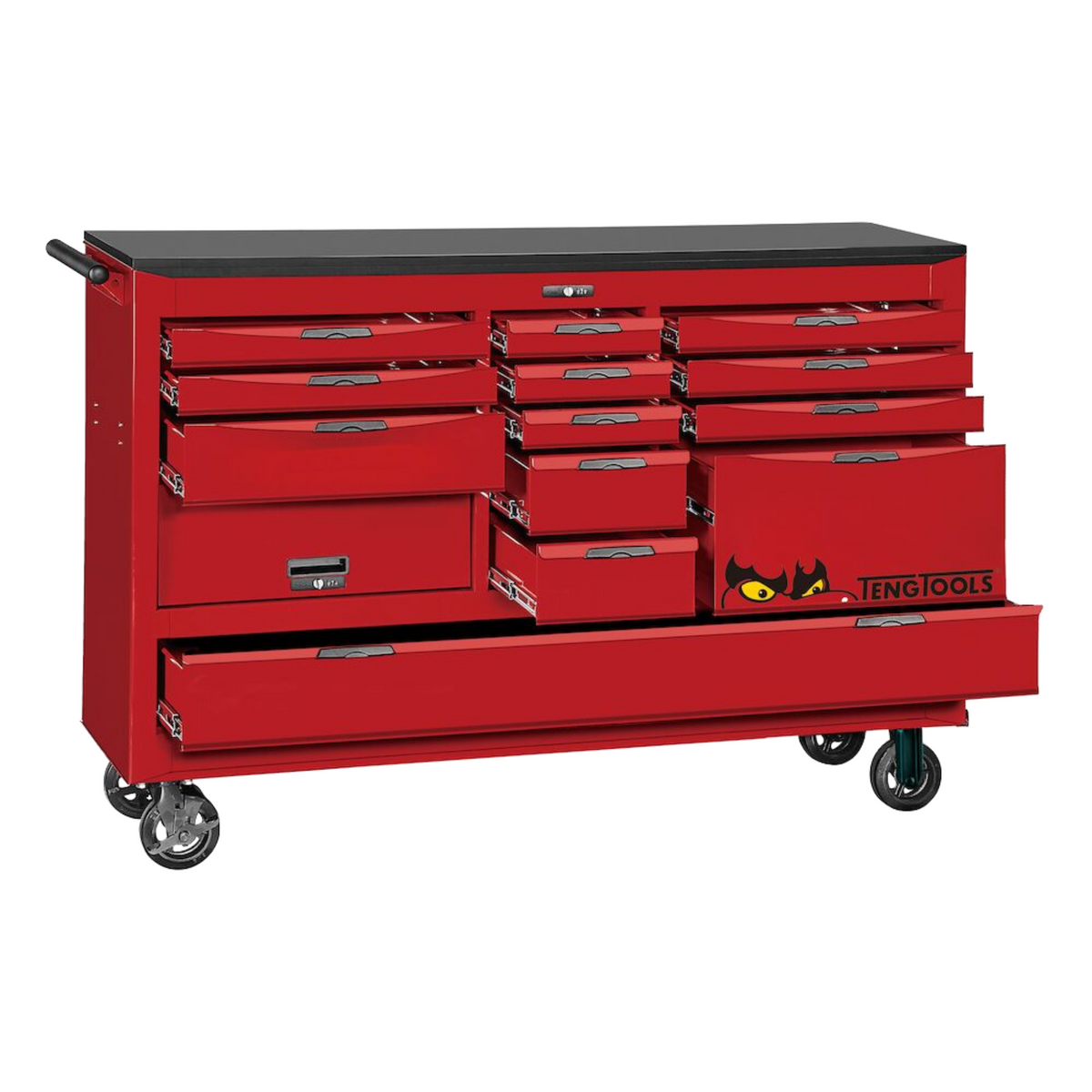 Teng Tools 67 Inch Wide 3 Bay 13 Drawer Roller Cabinet TCW814N Teng