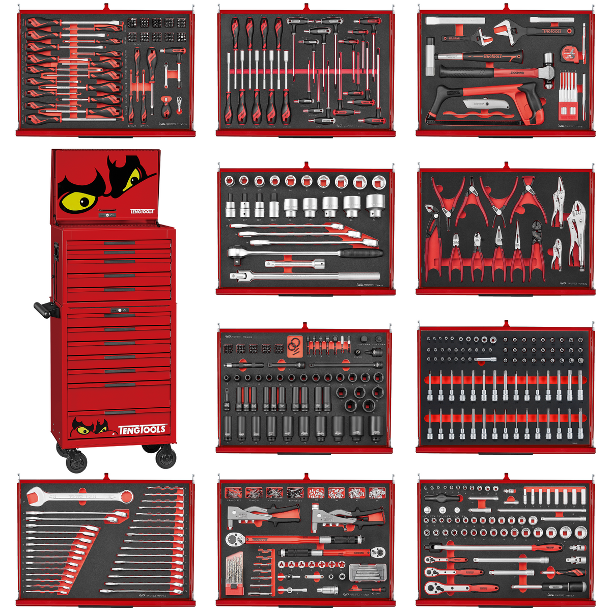 Teng Tools 702 Piece PRO35 26 Inch Wide Red EVA Foam Automotive & Heav ...