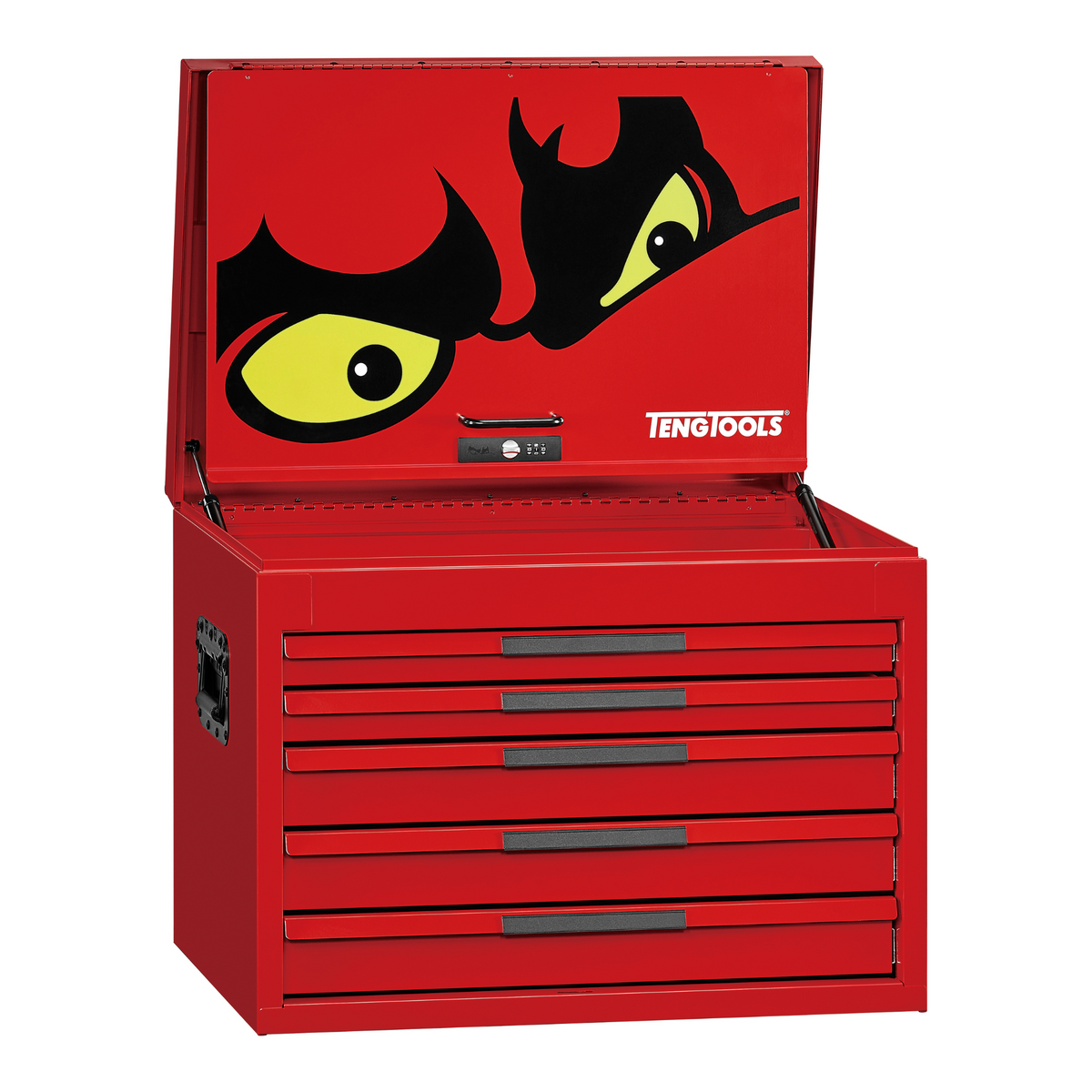 Teng Tools 26 Inch Wide 5 Drawer PRO35 Heavy Duty Deep Red Top Box - T ...
