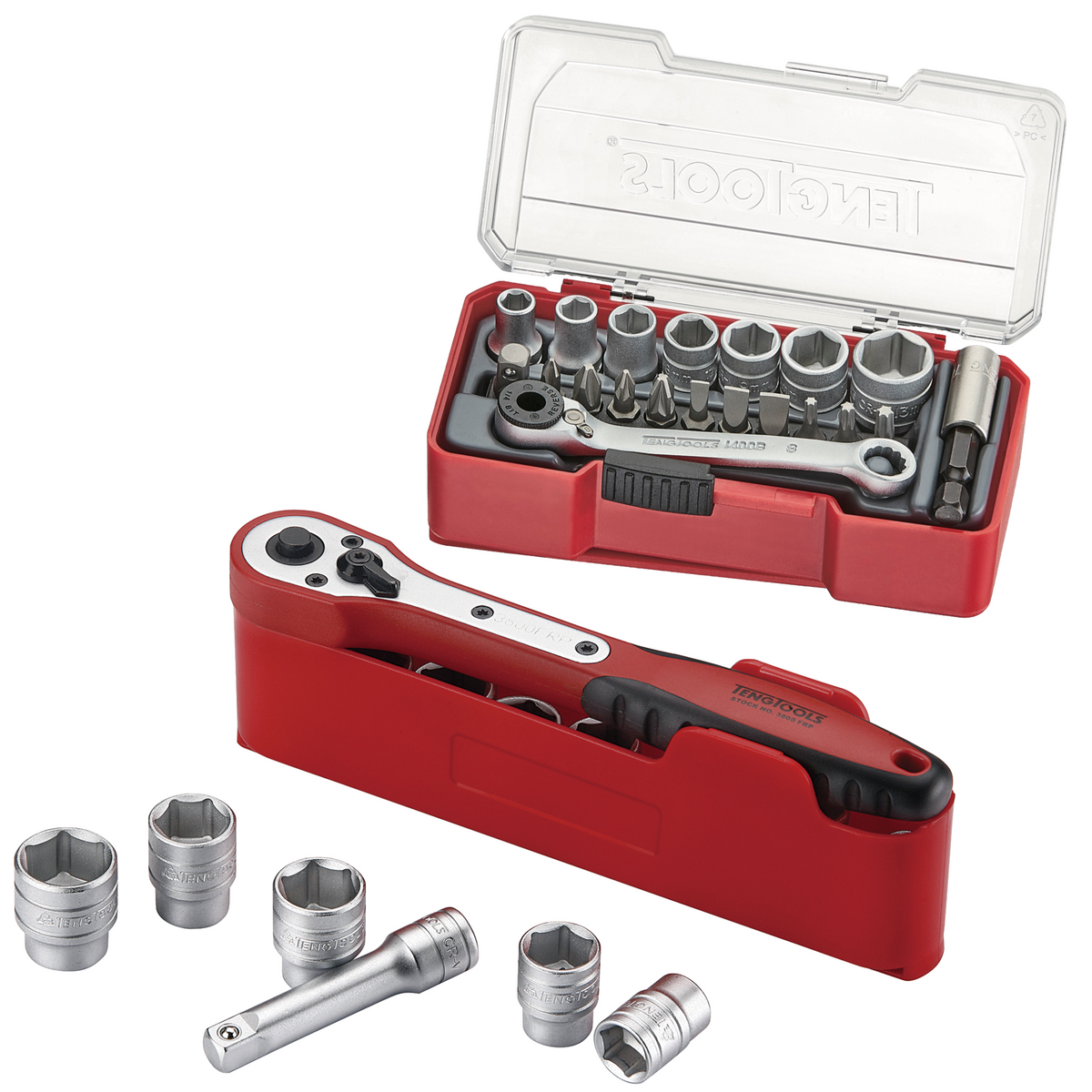 Teng Tools 32 Piece 3/8 Inch and 1/4 Inch Drive Socket Set - M3812N1-K ...