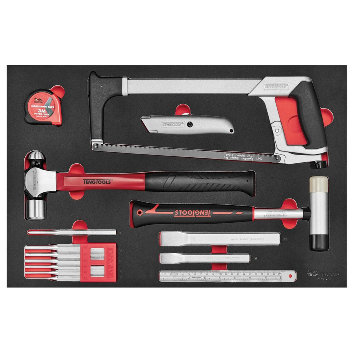 Teng Tools 15 Piece General Tool Set | Cutting, Striking & Measuring K ...