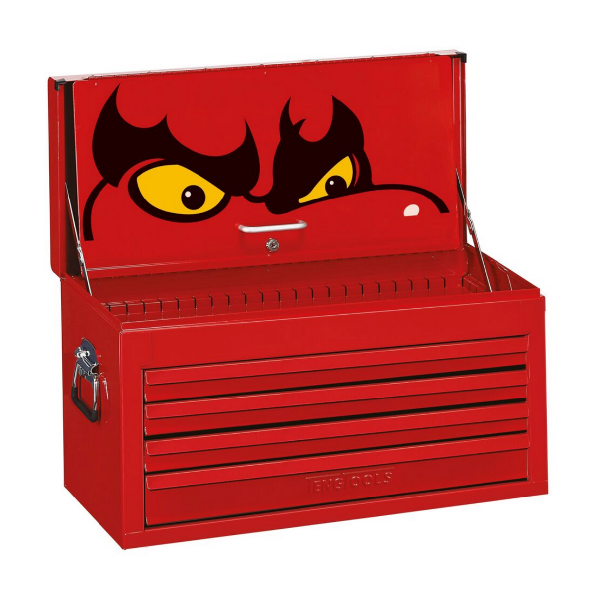 Teng Tools 26 Inch Wide 4 Drawer Classic Heavy Duty Red Top Box - TC80 ...