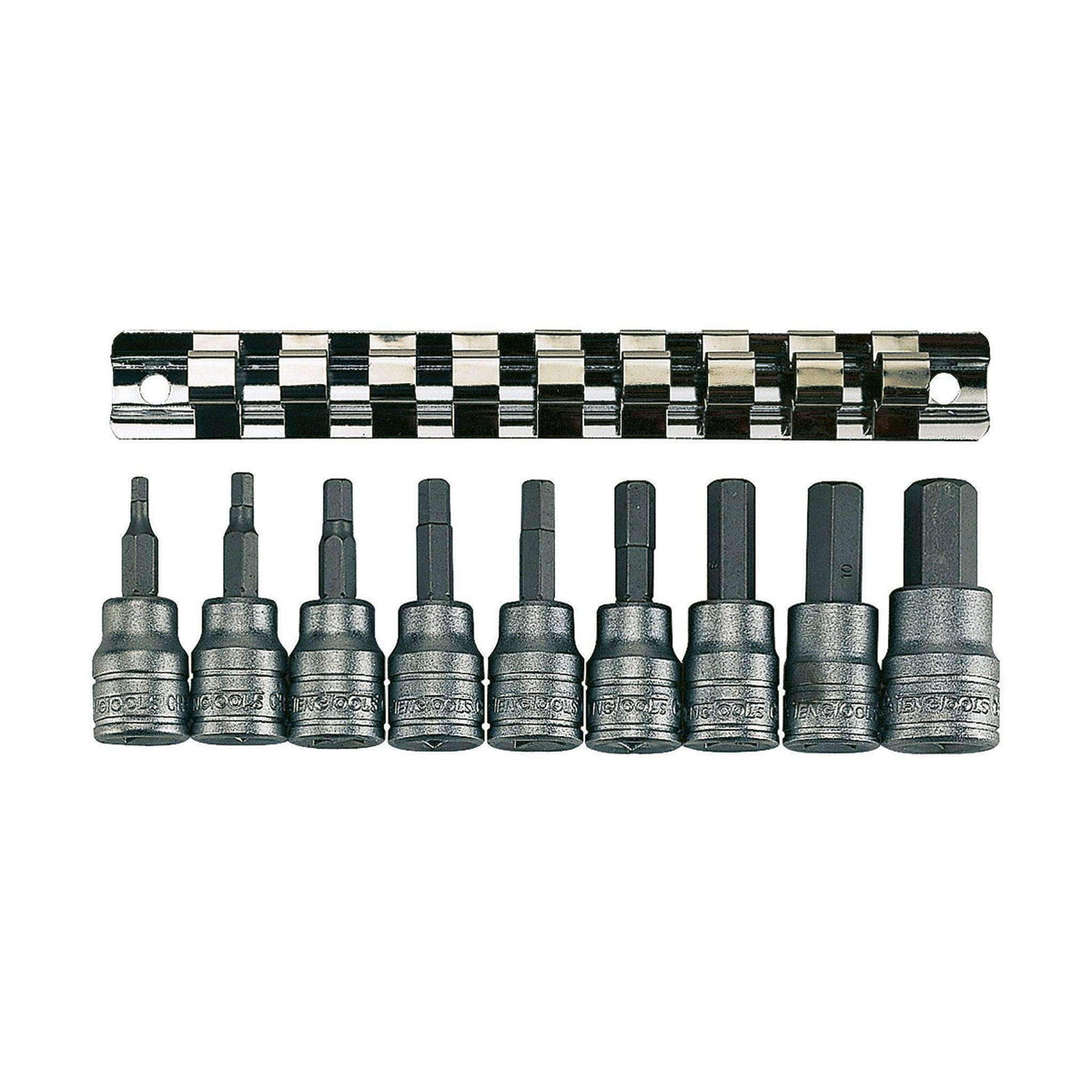 Teng Tools 9 Piece 3/8 Inch Drive Metric Hex Bit Socket Set (3mm - 12m ...