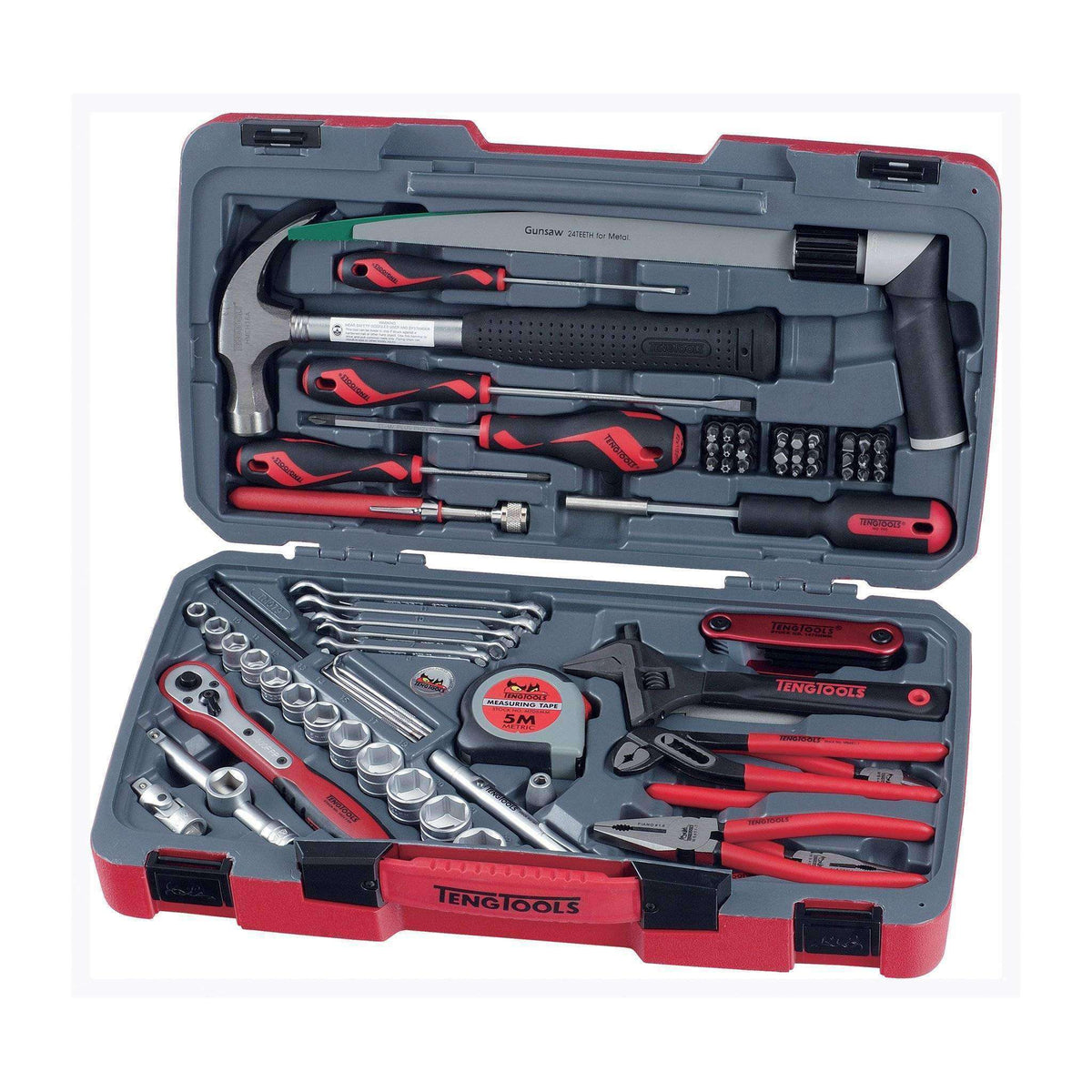 Teng Tools 79 Piece 3/8 Inch Drive 6 Point Metric Regular/Shallow Sock ...