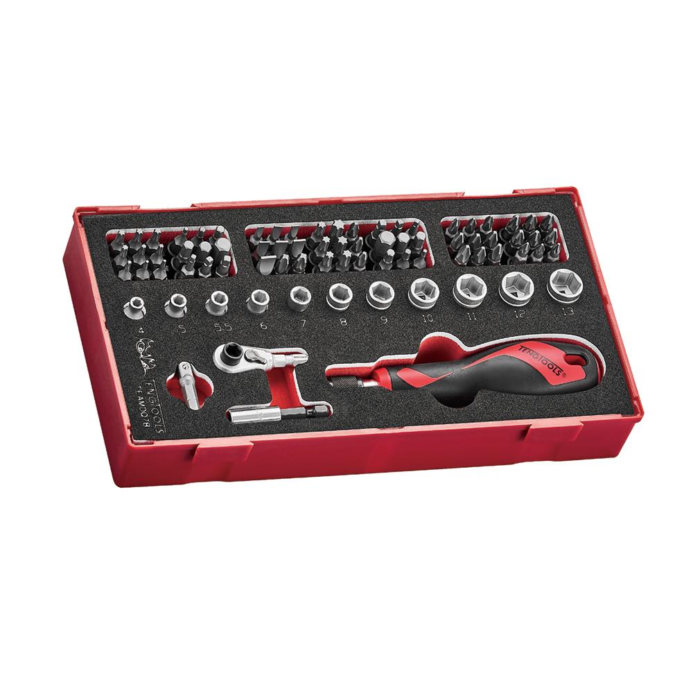 Teng Tools Bits Driver Set 78 Pieces in EVA Foam Organizational Tool T ...