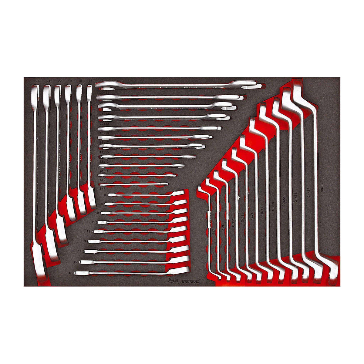 Teng Tools 37 Piece Metric Ratcheting, Double Open Ended & Double Ring ...