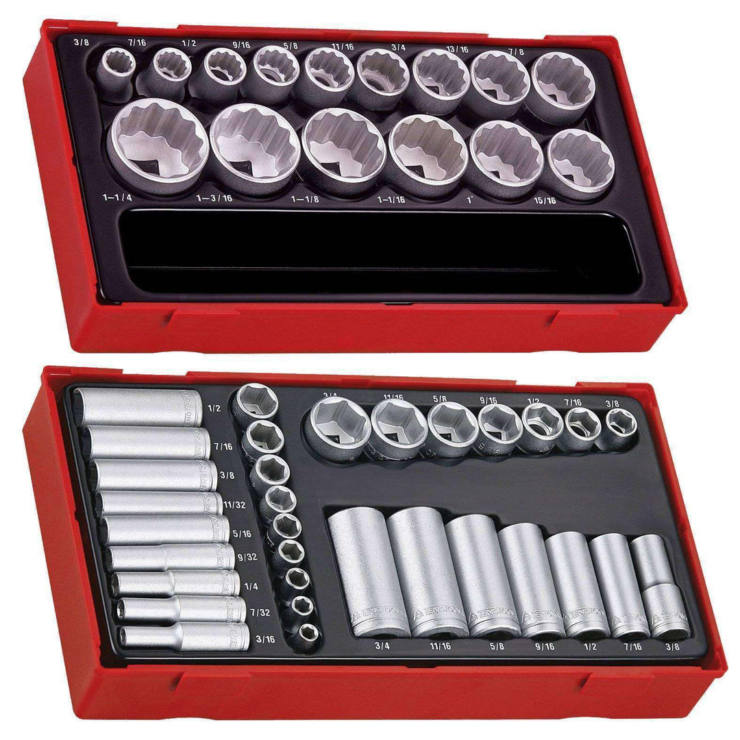 Teng Tools 47 Piece Mixed Drive SAE Socket Set - TT1215AF – Teng Tools USA